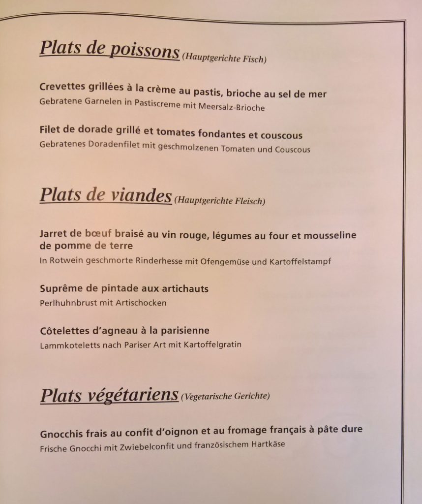 Restaurant AIDA French Kiss | Speisekarte, Frühstück und andere Infos