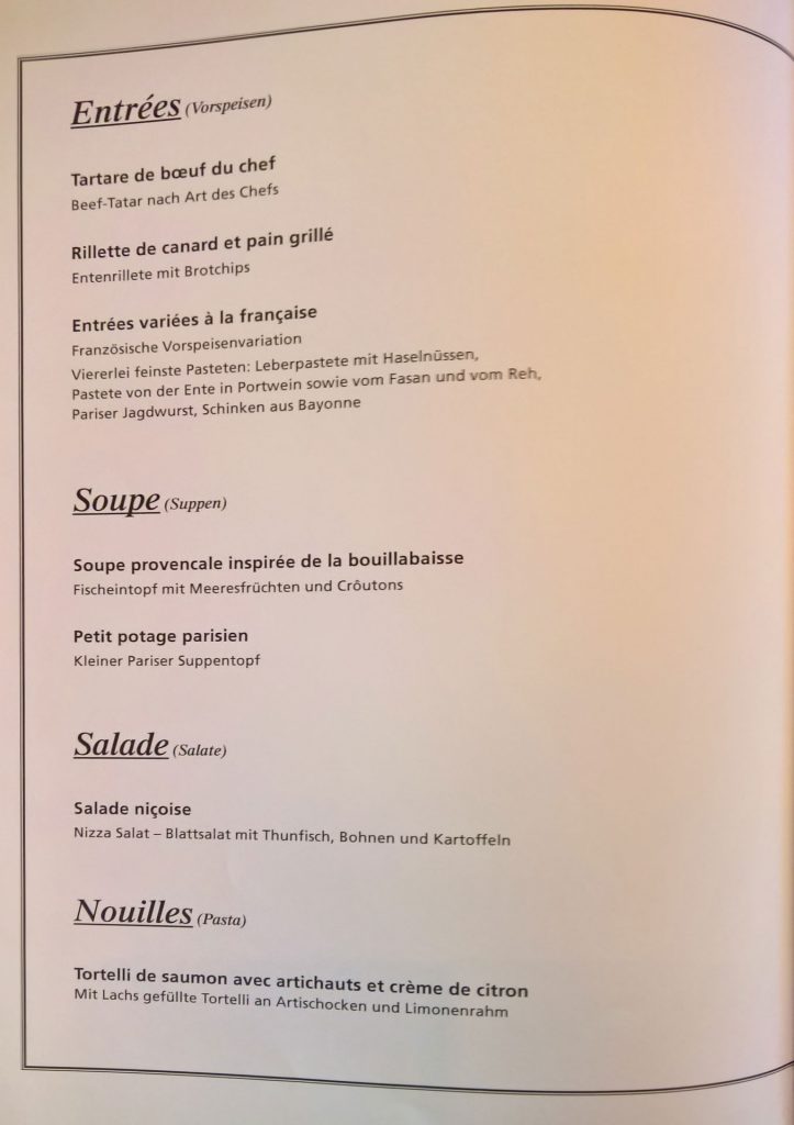Restaurant AIDA French Kiss | Speisekarte, Frühstück und andere Infos